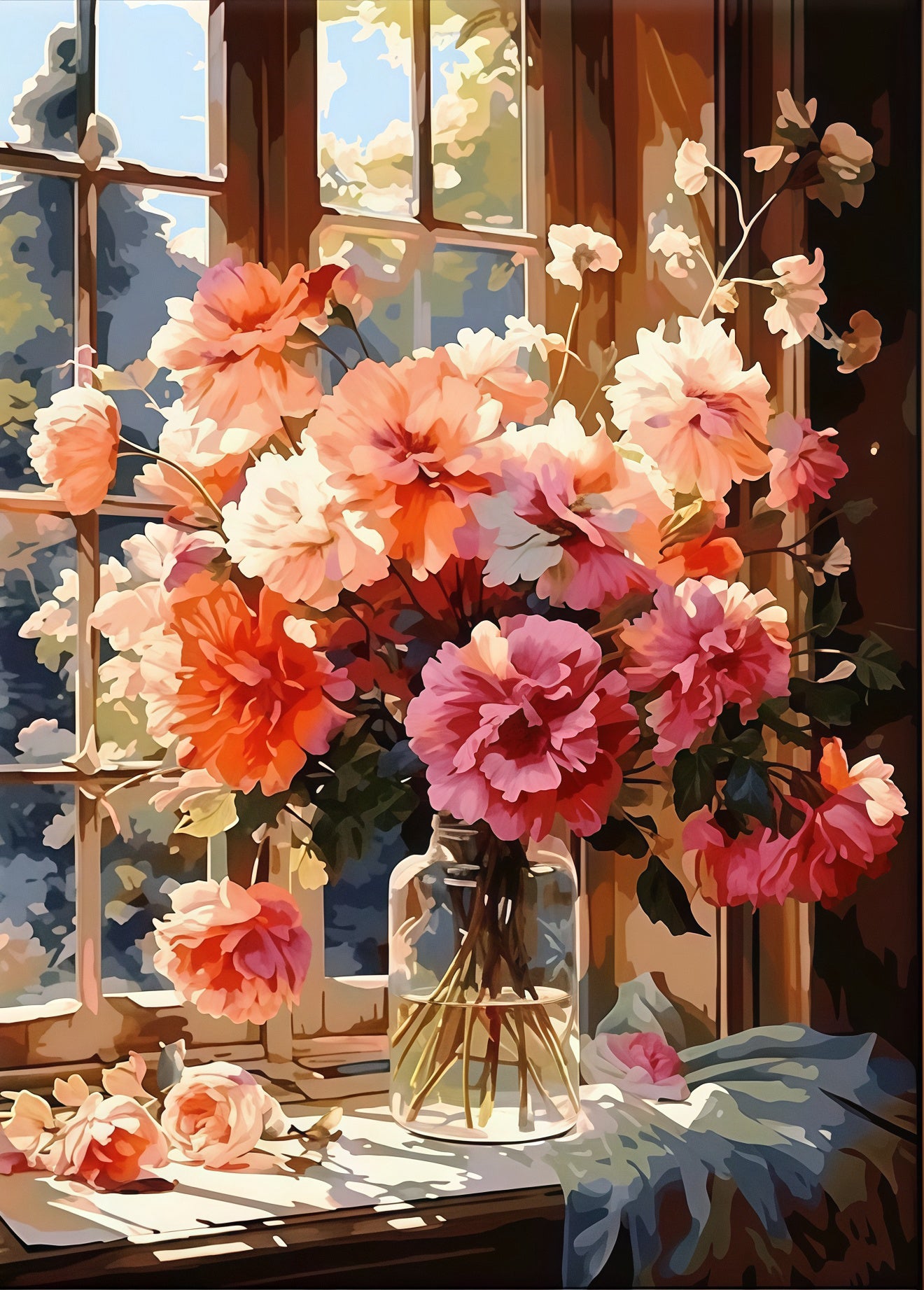 Paint by Numbers Kit Flowers – diyartpaint